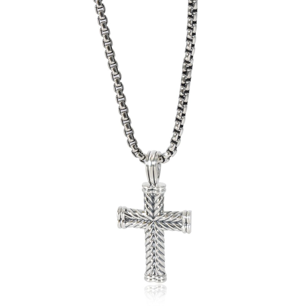 David Yurman Chevron Collection Cross Pendant In Ster… - Gem
